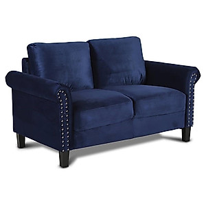 New Classic Furniture Alani Sofas and Couches, Loveseat, Blue