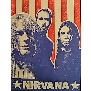 Nirvana - American Flag - Advertising Poster 18"x24"