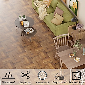 WIFEA Vinyl Flooring Roll, Vinyl Plank Flooring 23.6"x 118"/19 Sq.Ft, Unique Oak Texture Wear and Water Resistant Vinyl Flooring, 1.5mm Thickened Peel and Stick Floor Tiles for Any Room, Yellow