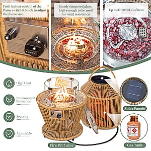 RADIATA Boho Patio Furniture Sets Outdoor Conversation Wicker Bistro Sectional Sofa and Chair Sets for Backyard, Porch, Deck, Garden (9pcs)