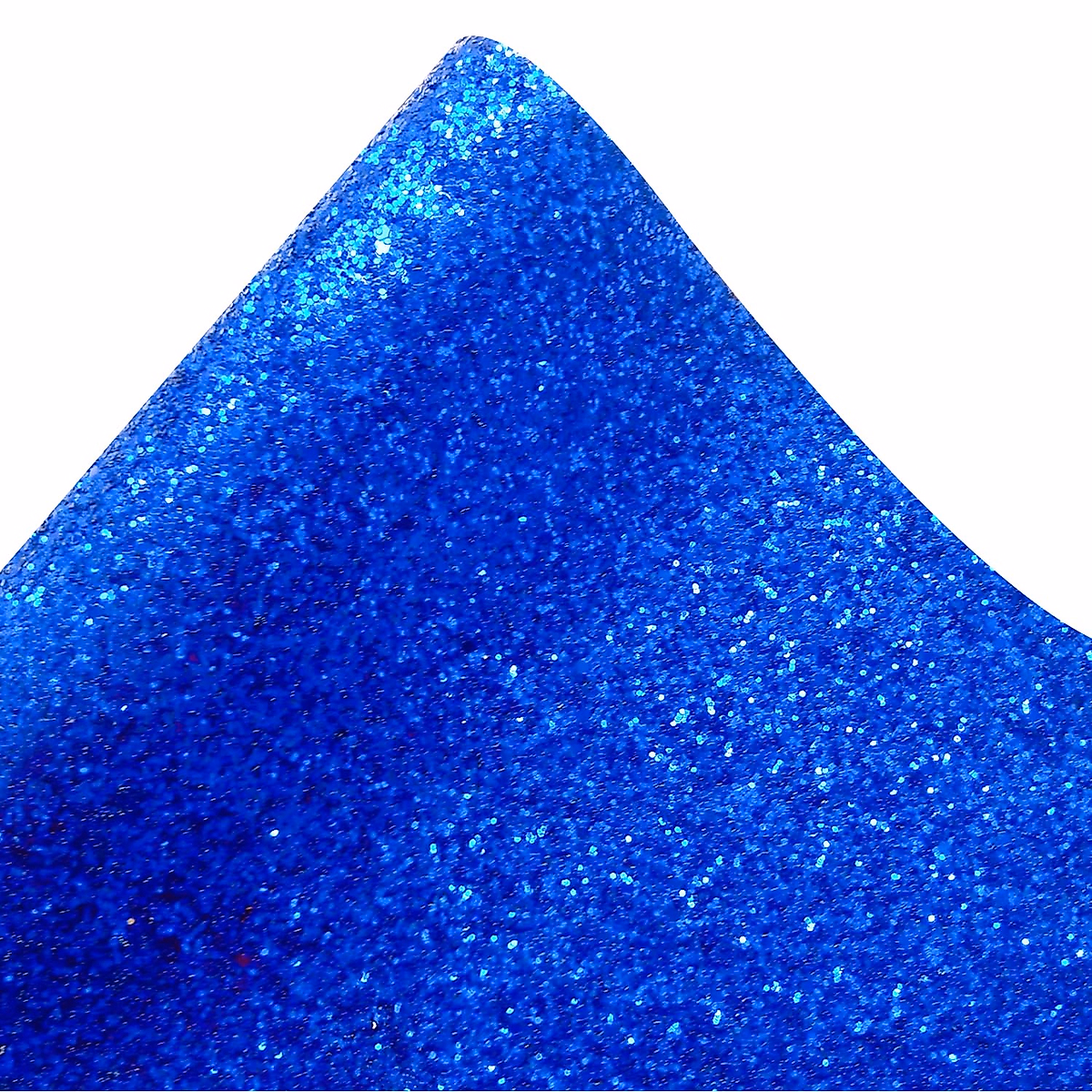 Greatdiy Sparkly Royal Blue Chunky Glitter Fabric Roll 12 x 52 inch Shiny Solid Color Independence Day Faux Leather for Making Earrings Bows Crafts (16013#34)