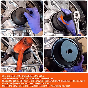 303-1513 Rear Crankshaft Seal Remover Tool Fits for Ford Super Duty F-250, F-350, F-450, F-550, F-650/750 equipped with 6.7 L Power stroke Diesel Model, Replace ST-148, 4 pcs
