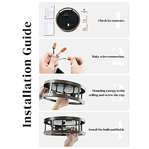 EAPUDUN Farmhouse Flush Mount Ceiling Light, 13" Imitation Wood 2-Light Fixture, Retro Style Lamp for Hallway, Entryway, Bedroom, Kitchen, Dining Room (FMA1138-FBDT)