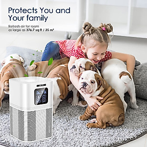 Air Purifiers for Bedroom Home Large Room 610 sq.ft (Filter Inside), Upgrade AMEIFU H13 Hepa Purifier with Aromatherapy Function for Pets Hair, Smoke, Dust and Smell (California Available)