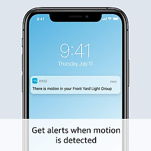 Ring Smart Lighting – Wall Light Solar, Black (Bridge required)