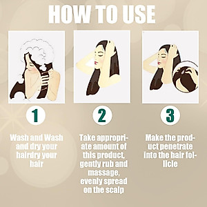 Hotiary Ginger Hair Growth Ointment Hair Regrowth Treatment Cream Moisturizing Scalp Massage Hair Follicle Hair Care Serum Essence Conditioner Sample 1 oz