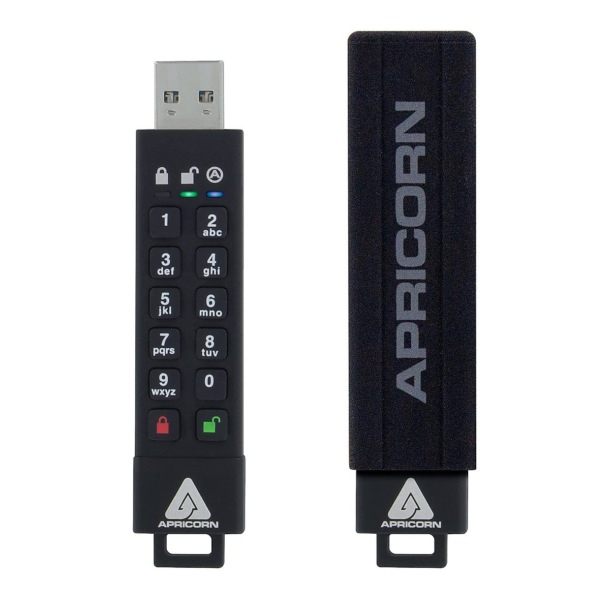 Apricorn Aegis Secure Key 3Z 8GB 256-bit AES XTS Hardware Encrypted FIPS 140-2 Level 3 Validated Secure USB 3.0 Flash Drive (ASK3Z-8GB)