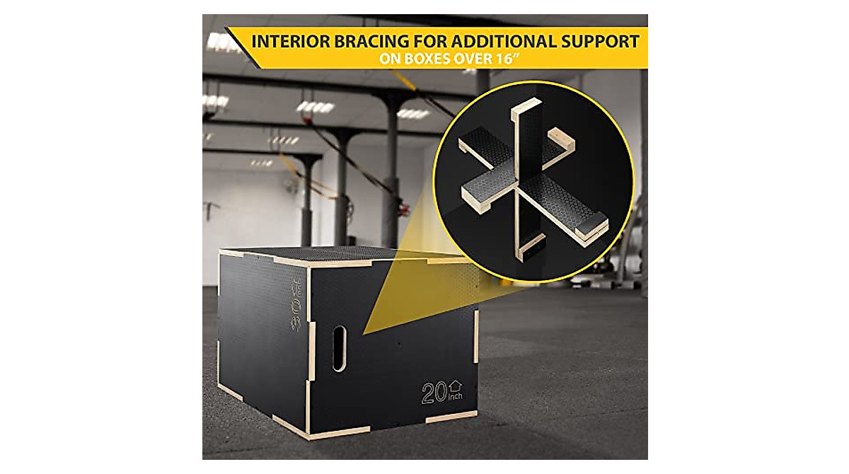 Philosophy Gym 3-in-1 Non-Slip Plyo Box | Adjustable & Durable Fitness ...