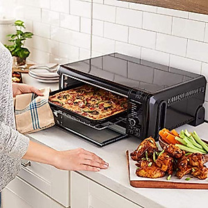 Ninja SP101 Foodi 8-in-1 Air Fry Large Toaster Oven Flip-Away for Storage Dehydrate Keep Warm 1800w XL Capacity (Renewed) BLACK