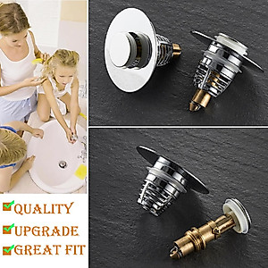 Bathroom Sink Stopper,Hair Drain Catcher,Basin Pop Up Metal Universal Bathroom Strainer Converter,Wash Basin Bounce Drain Stopper Filter,for 1.06"~1.61",Sink Drain Cover,Drain Plug,Sink Plug(1 PCS)