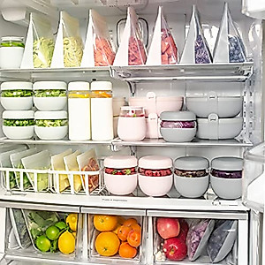 W&P Porter Stand Up Bag 100% Silicone Reusable Food Storage Bag | 36 oz Stand Up - Cream | Cook, Store, or Freeze | Easy Cleaning, Dishwasher-Safe