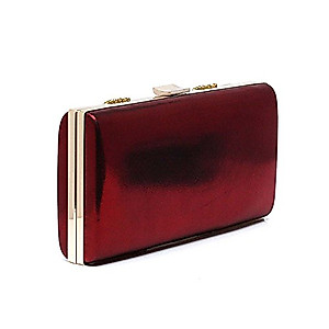 Ankoee Ladies Envelope Clutch Bag Evening Bag Bridal Wedding Bag Handbag Prom Clutches Handbag(Wine-red)