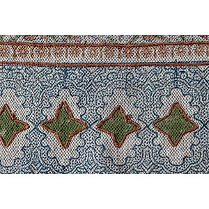 Boho Rug Area Rug Brown & Grey Handmade Dhurrie Rug Flat Weave Outdoor Beach Yoga Carpet Kilim Rugs for Bedroom Bathroom Lounge, Laundry Room 60x90 cm (2x3 Feet)