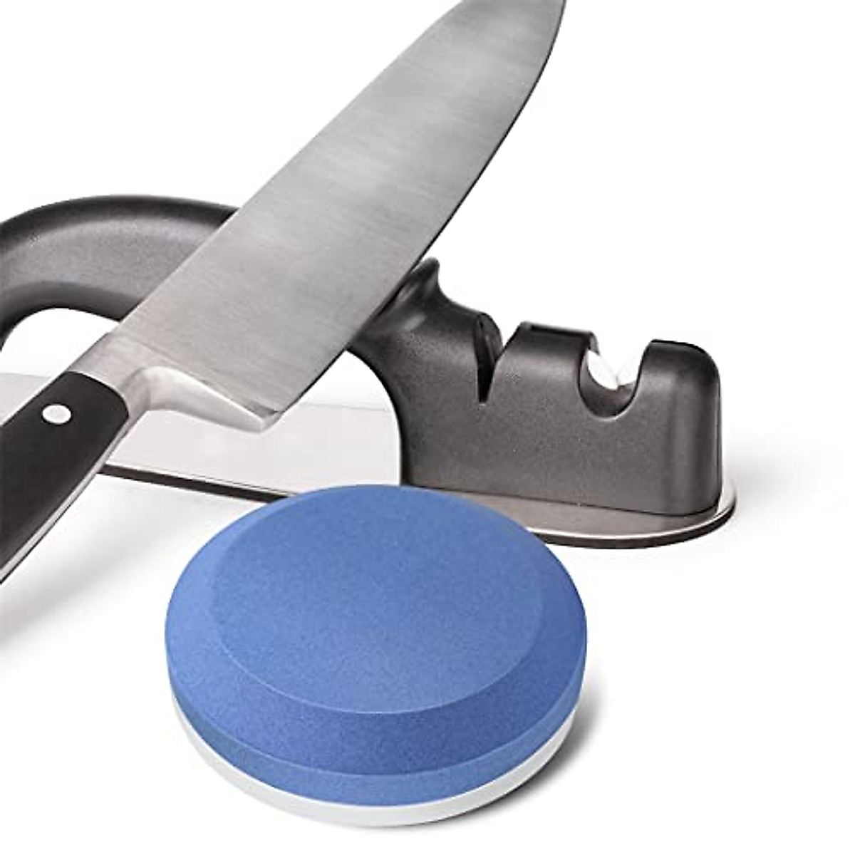 Axe Sharpening Stone Knife Whetstones Hatchet Whetstone Dual Grit Hatchet Sharpener for Kitchen Camping Garden Tools Blue