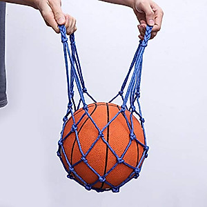 Garneck Mesh Storage Bag 3pcs Sports Net with Handle Nylon Drawstring Single Bag Volleyball Soccer Basketball Holder Carrier Football Pocket Organizer Pouch Pocket Organizer Pouch Mesh Ball Bag
