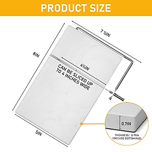 Cheese Slicer - Cheese Cutter with 5 Replacement Upgrade Thick Cutting Wires - Heavy Duty 5" x 8" Marble Board Cheese Slicer for Block Cheeses, Butter, Etc - Kitchen Gadget Cheese Slicer Tool - White