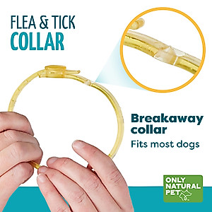 Only Natural Pet EasyDefense Flea & Tick Dog Collar - Canine Flea Collars Flea and Tick Control - Pet Flea Care That Protects up to 4 Months - for Dogs (2 Pack)