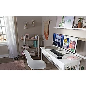 HP 34f 34” Curved Monitor with AMD FreeSync Technology | Ultra-Wide Quad HD Resolution (3440 × 1440p), IPS Display, and 3-Sided Low Bezel, 1-Yr Warranty (6JM50AA)