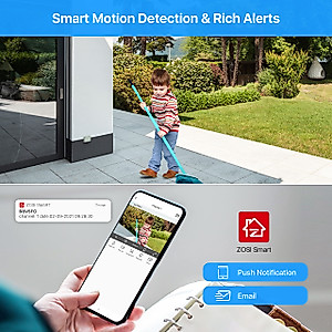 ZOSI 8CH 1080P Wireless Security Camera System with 1TB Hard Drive, H.265+ 8CH 1080P CCTV NVR,8PCS 1080P Indoor Outdoor WiFi Surveillance Camera,80FT Night Vision, Motion Alert,Remote Access