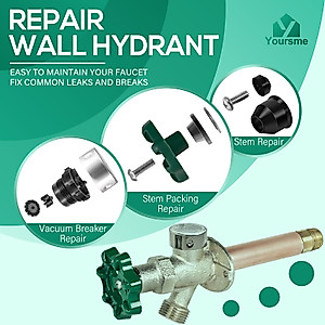 C-144KT-807 Complete Wall Hydrant Faucet Service Repair Kit for Prier C-144 C-244 Series Wall Hydrant Anti-Siphon Freezeless Faucet Repair Kit