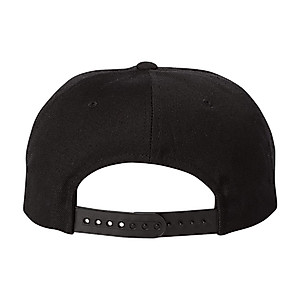 I Love Yoga Custom Embroidered Yupoong Flat Bill Snapback Hat Black