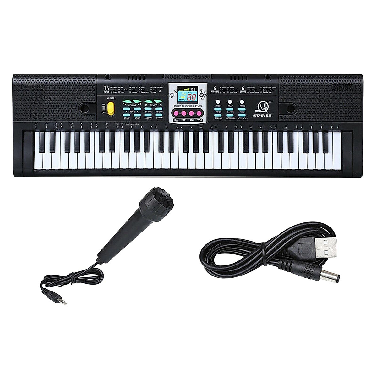 Keyboard Piano 61 Keys Digital Piano Organ with Microphone Kit for Die