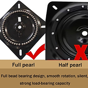 WORDFUN Smooth Swivel Plate Bearing Swivel Plate Hardware 6 8 10 12 Inch Heavy Duty Steel Lazy Susan Bearing Smooth Ball Bearing Swivel for Swivel Chairs, Bar Chairs