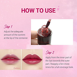 ETUDE Dear Darling Water Tint Cherry Ade 3 Set (21AD) | Vivid Color Lip Stain with Moisturizing Weightless & Non-sticky Finish Lip Stain | Smudge-proof & Lightweight Lip Tint | K-beauty