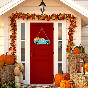 Christmas Interchangeable Garden Truck Stake Set with Seasonal Sign Loads Welcome Sign Festival Welcome Sign with 10 Seasonal Ornament for Holiday Spring Fall Summer Easter Home Decorations