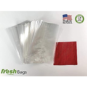 100 Clear Treat & Favor Bags | Twist Ties Included | Great For Cake Pops, Candy, Gifts, Wedding or Party Favors | Food Safe Plastic | Stronger Than Cellophane | 1.5 Mils Thickness | 4" x 6"
