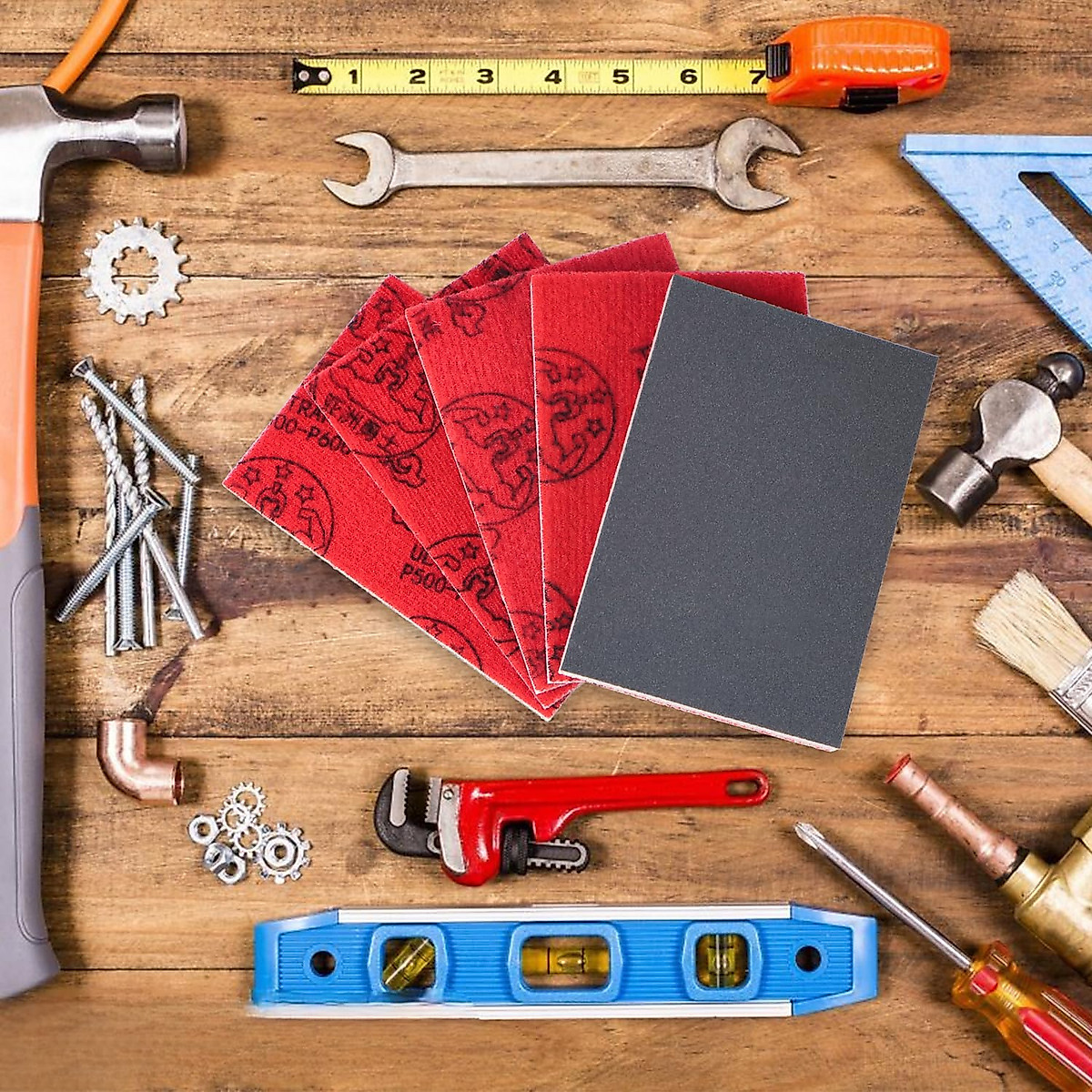 18 Pcs 320-2500 Grit Sanding Sponge, Ultra Fine Sanding Sponges Pads, Sand Block Soft Foam Wet Dry Sandpaper for Model Drywall Metal Wood Polishing