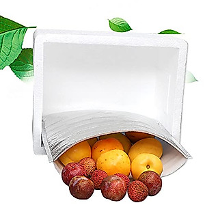 prettDliJUN 20Pcs Thermal Keep Cold/Hot Lunch Bag Food Pouch, Aluminum Foil Insulation Disposable Food Delivery Container