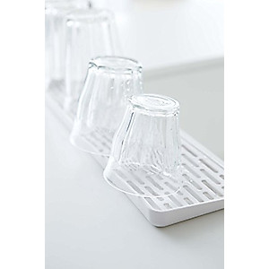 YAMAZAKI Sink Home Glass Plastic | Drainer Tray, One Size, White