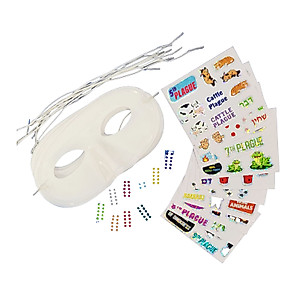 Rite Lite Decorate Your Own 10 Plagues Masks - Passover Toy Gift Sets, Decorations Goodie Bag Rewards Jewish Holiday Party Favors for Kids Seder Pesach Arts and Crafts Accessories for Hours of Fun!