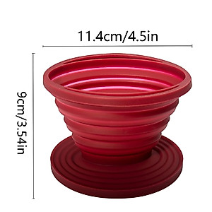 Joyangy Collapsible Coffee Maker Filter, Reusable Coffee Dripper, Rubber Coffee Maker with 5Pcs Paper Filters, for Home, Camping, Travel, Office