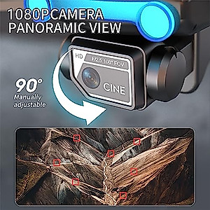 Mini Drone with 1080p HD Dual Camera Altitude Hold Mode Foldable Rc Drone Toy for Boys Girls Quadcopter Circle Fly, Route Fly, Headless Mode 2023