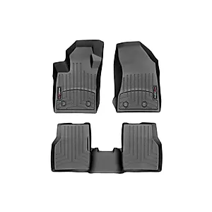 WeatherTech Custom Fit FloorLiners for Jeep Compass - 1st & 2nd Row (441205-1-2), Black