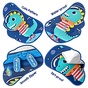 ZINO Dinosaur Pencil Case,Large Capacity 3D EVA Pencil Organizer with Compartment for School girls boys kids