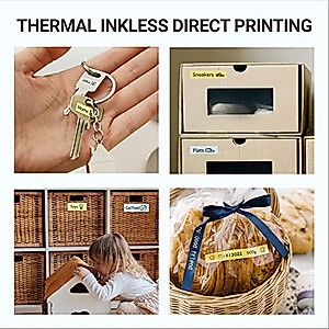 MakeID Label Tape Compatible with MakeID Label Makers L1 M1 Q1 Refills Waterproof Laminated Custom Stickers Office Labels Replacement L-16F1 0.63" x 13' (16mm x 4m)