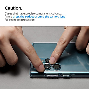 Spigen Camera Lens Screen Protector [Glas.tR EZ Fit Optik Pro] Designed for Galaxy S22 Ultra - Black [2 Pack]