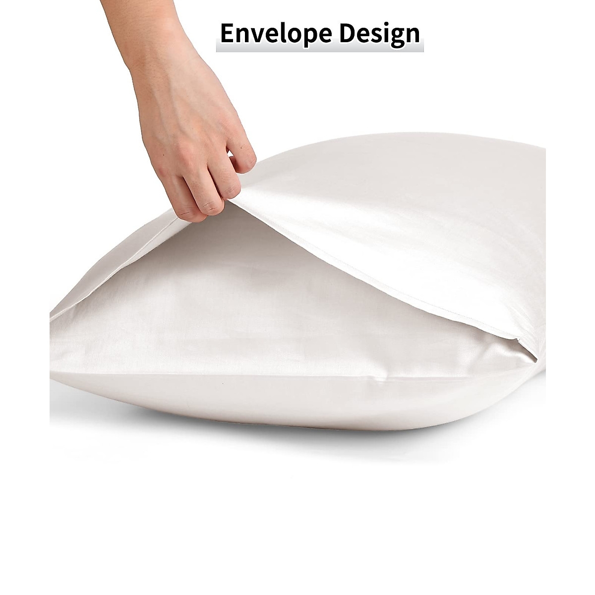 Warmstar Cotton Pillow Cases Standard Size Set of 2, 600 Thread Count Pillowcases 20x26 Inches, Soft Long Staple Cotton Pillowcases Breathable with Envelope Closure,White