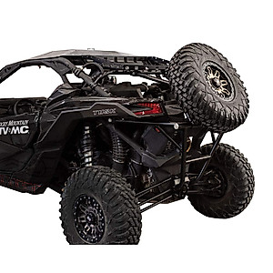 Tusk UTV Rear Bumper, Cargo Rack, and Spare Tire Carrier Compatible with Can-Am Maverick X3 Turbo 64 Inch 2018-2020