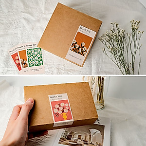 Box Seal Stickers-300 PCS,Rectangle Gift Package Labels, Thank You for Your Order Stickers,Decorative Baking Gift Bags Packaging Decals for Small Business,Envelopes Seal Gift Packaging Box Retail Bag