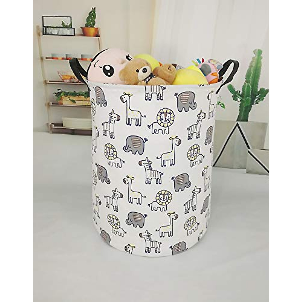 MAIZMZ Large Waterproof Storage Bin Lightweight Organizer Basket for Laundry Hamper Toy Bins Gift Baskets Dirty Clothes College Dorms Kids Bedroom Bathroom(Animals)