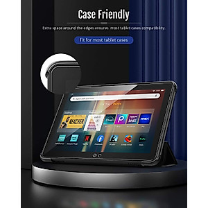 MoKo Screen Protector Fits Amazon Fire HD 8 & 8 Plus Tablet (12th Generation/10th Generation, 2024/2022/2020 Release) 8", Anti-Scratch 9H Hardness HD Clear Tempered Glass Screen Film - Clear