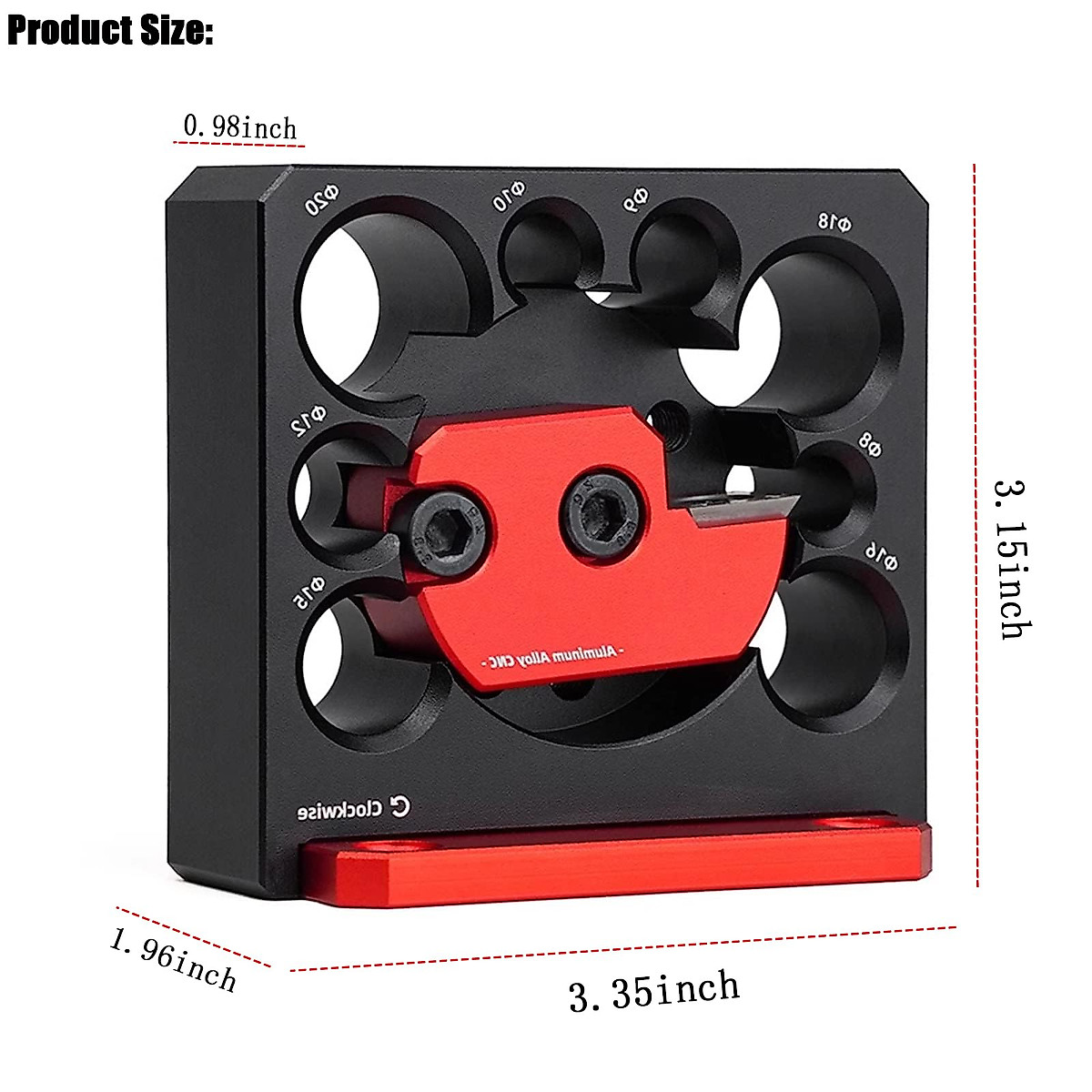 Dowel Maker Jig Kit, High Speed Carbide Inserts Dowel Maker, Metric 8mm to 20mm Dowel Maker, Woodworking Electric Drill Milling Dowel Round Rod Auxiliary Tool (Metric 8 Holes)
