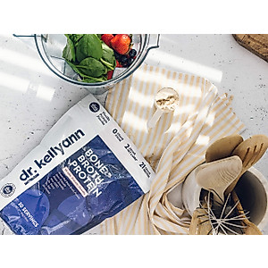 Dr. Kellyann Bone Broth Protein Powder, Vanilla (30 Servings) - Protein 21g, 2g Net Carbs - Grass Fed Hydrolyzed Collagen - Sugar Free, Gluten Free, Dairy Free, Paleo, Keto Protein Shakes