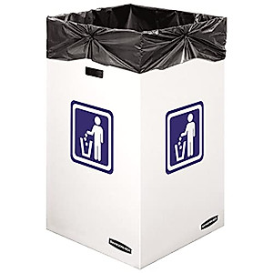 Bankers Box 10 Pack 42 Gallon Corrugated Cardboard Trash and Recycling Containers