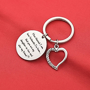De&ai Daughter in law gift stepdaughter gift adopted daughter gift adoption keychain for Daughter in law thank you gift birthday keychain for Daughter-in-law jewelry