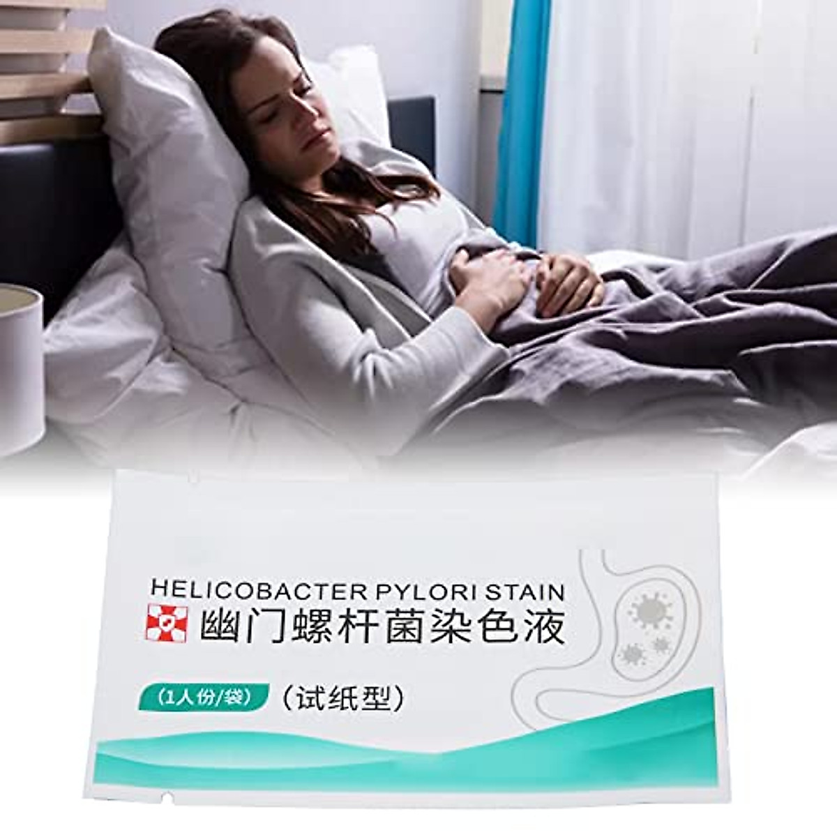 TOPINCN 1 PCS Helicobacter Pylori Test,Portable Helicobacter Pylori Home Test Kit Self Test for Home Tartar Sampling Bad Breath Self Test,Intestinal Health Check